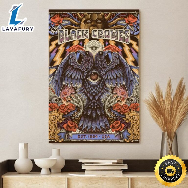 Las Vegas, Nv February 9 & 10, 2024 The Black Crowes Tour Poster - Lavafury