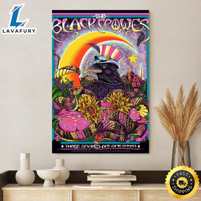 Las Vegas, Nv February 9 & 10, 2024 The Black Crowes Tour Poster - Lavafury