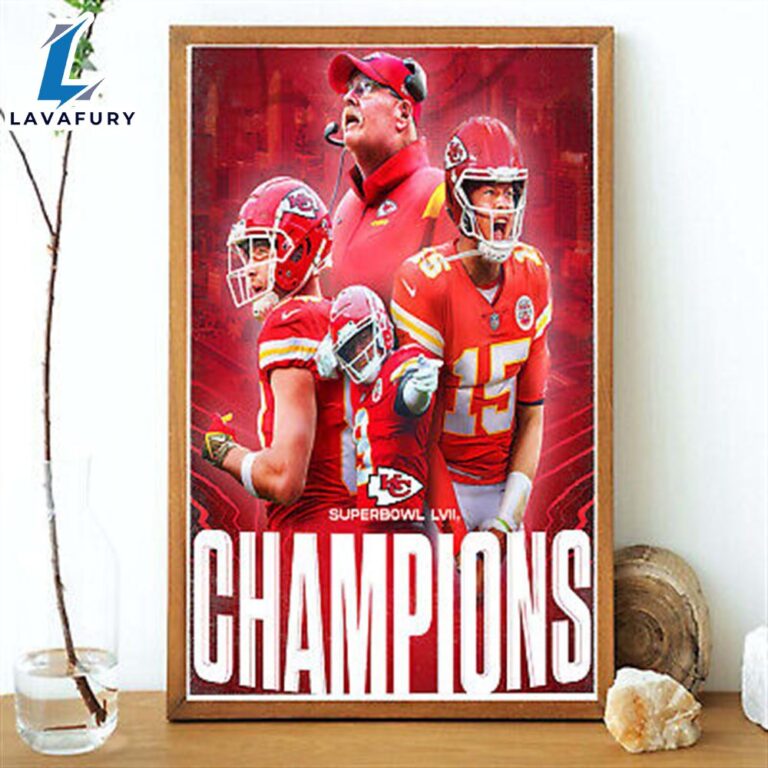 Congratulations Kansas City Chiefs Champions Super Bowl Lvii Poster ...