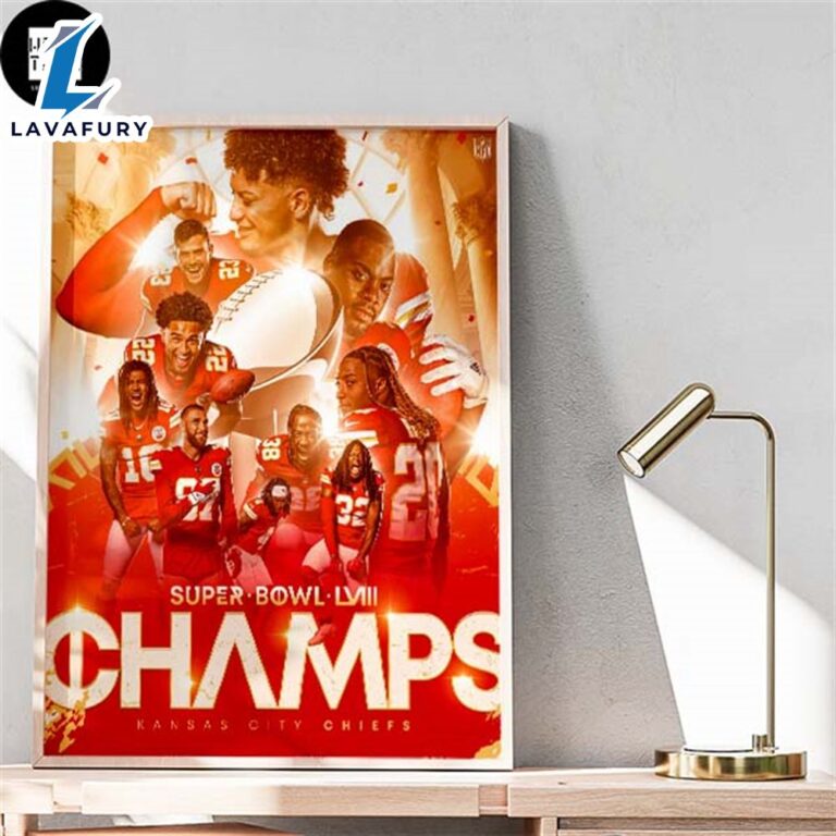 Congratulations Kansas City Chiefs Champions Super Bowl Lvii Poster ...