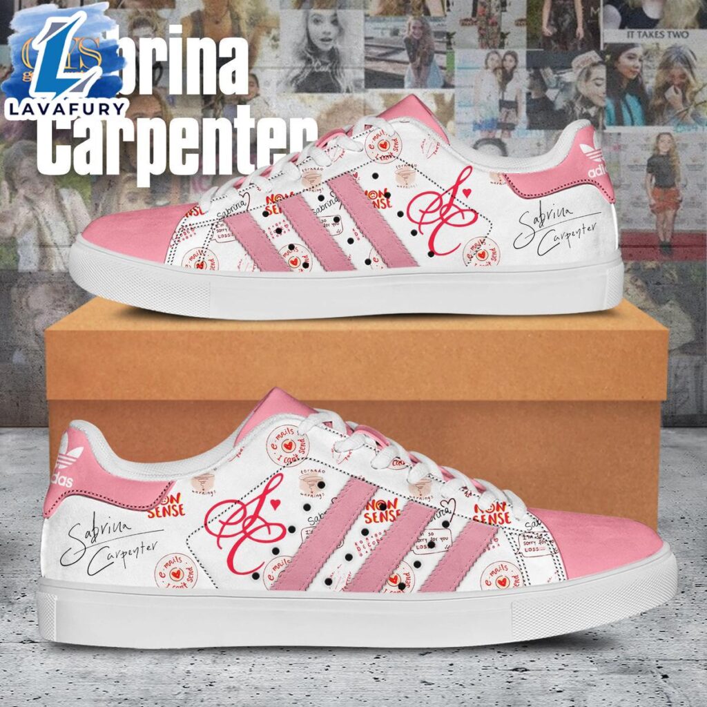 Sabrina Carpenter Non Sense Limited Pink Stan Smith Shoes For Fans ...